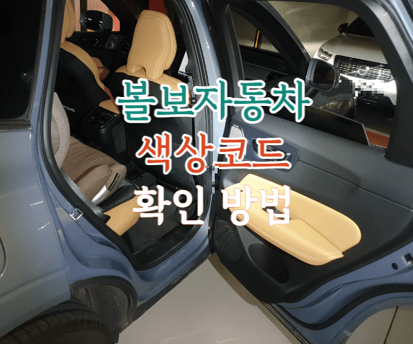 볼보자동차 페인트 색상 도장코드 확인법 Cardcarcare